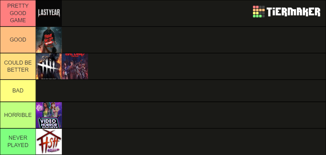 DBD like games Tier List (Community Rankings) - TierMaker