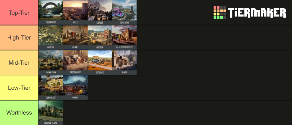 R6 Siege Maps (Y7)(2022) Tier List (Community Rankings) - TierMaker