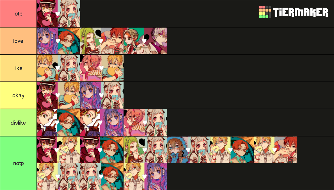 toilet bound hanako-kun ships Tier List (Community Rankings) - TierMaker