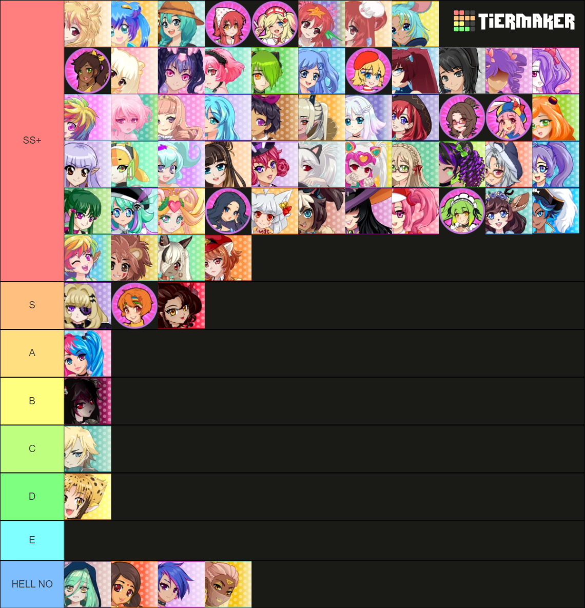 Crush Crush (All girls) Tier List (Community Rankings) - TierMaker
