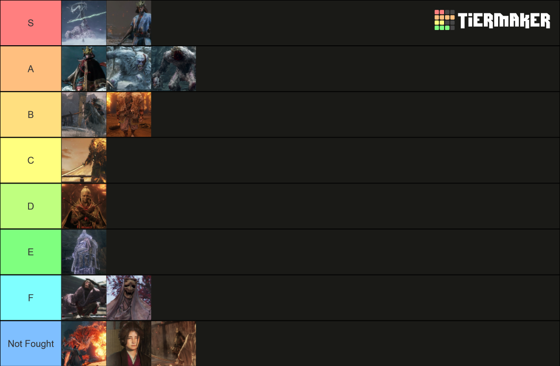 Sekiro Bosses Tier List (Community Rankings) - TierMaker