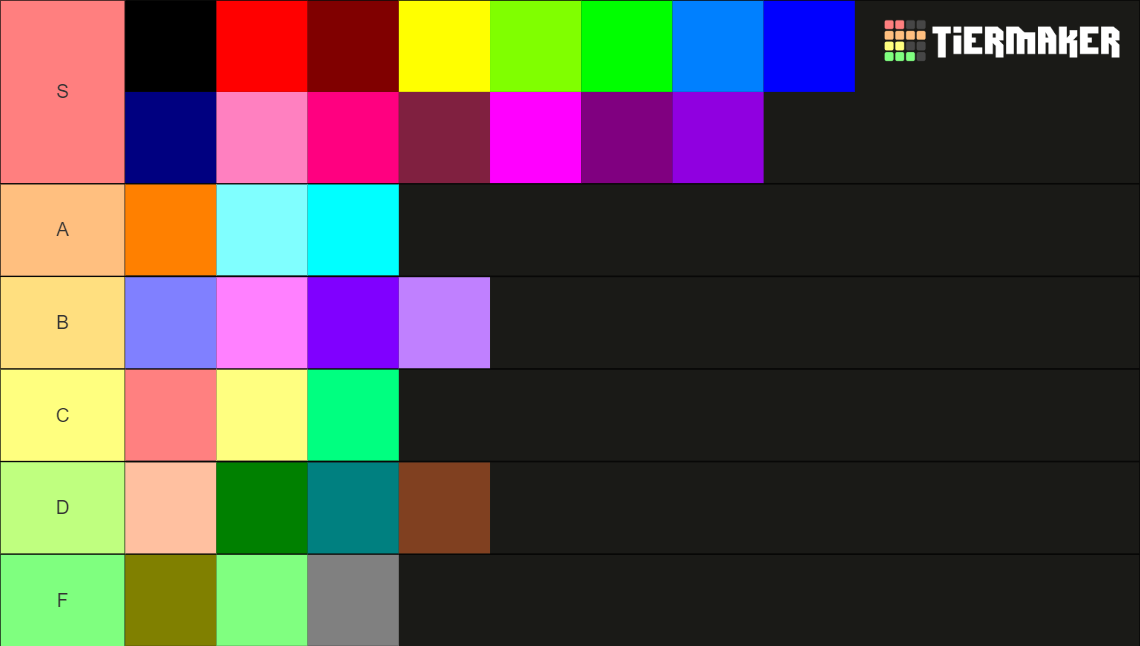 Extended Color Wheel Colors Tier List (Community Rankings) - TierMaker