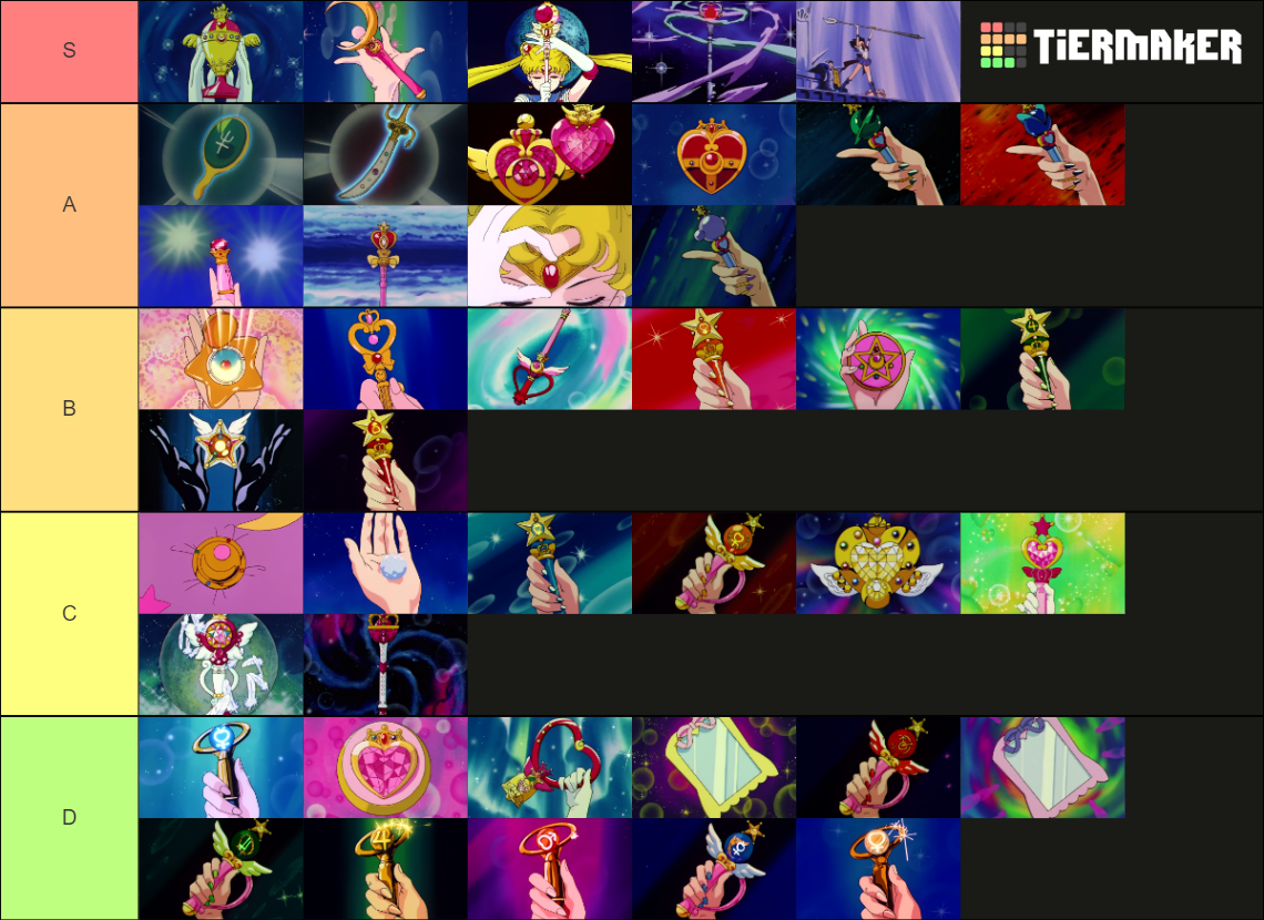 Sailor Moon Items & Weapons Tier List (Community Rankings) - TierMaker