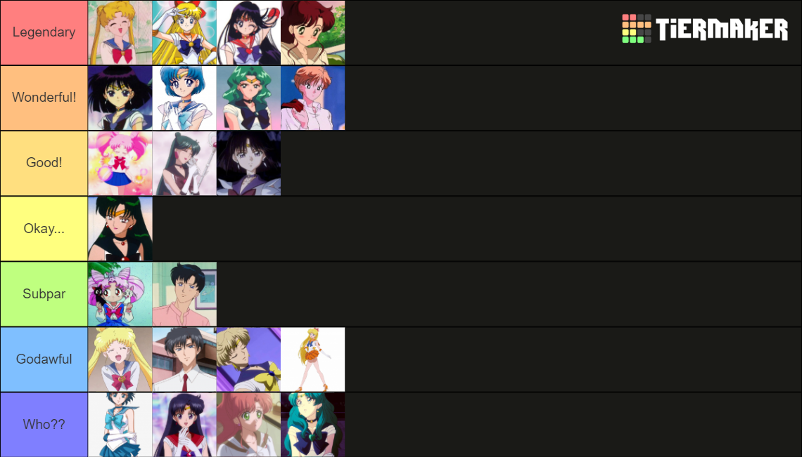 Sailor Moon Ranking 90s & Crystal Tier List (Community Rankings ...