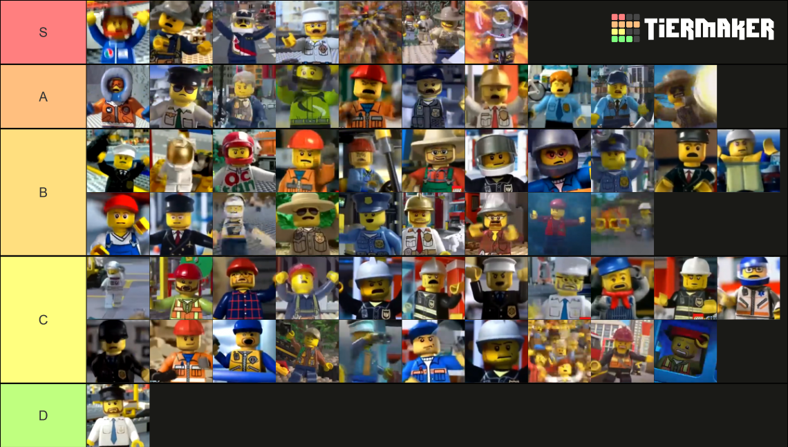 LEGO CITY HEY TIER LIST Tier List (Community Rankings) - TierMaker