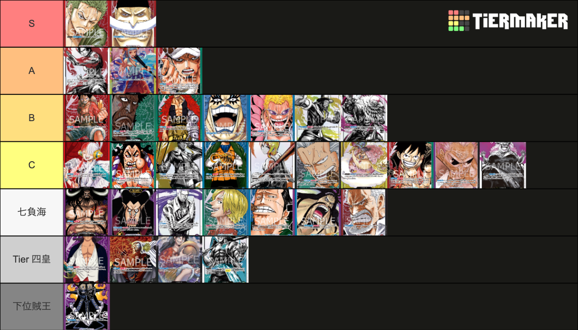 ONE PiECE Card Game_202308 Tier List (Community Rankings) - TierMaker