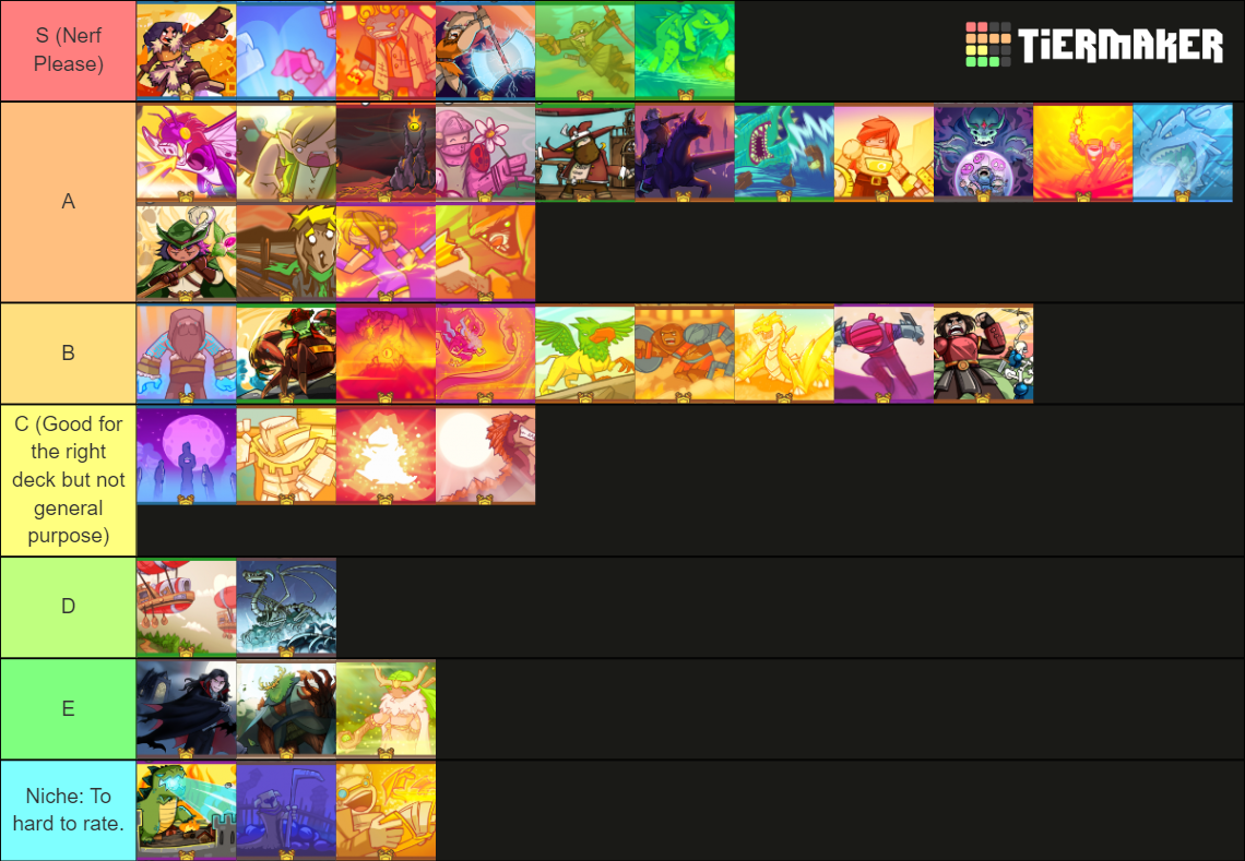 Cards & Castles 2 - Legendaries Tier List (Community Rankings) - TierMaker
