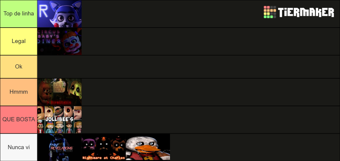 FNAF Fangames ULTIMATE Tier List (Community Rankings) - TierMaker