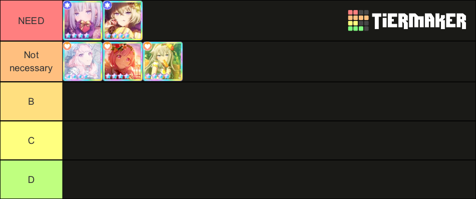Limited pjsekai Cards Tier List (Community Rankings) - TierMaker