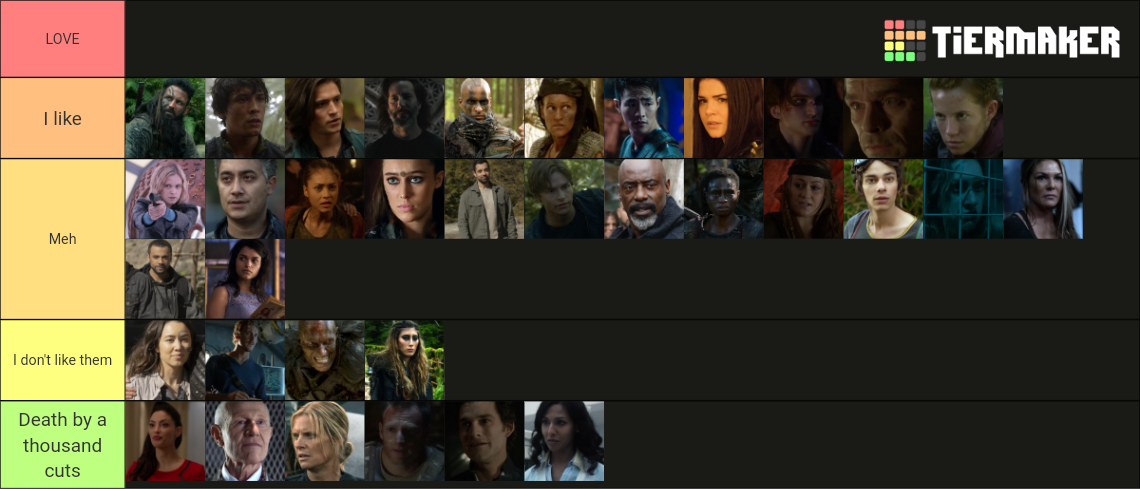 the 100 season 2 Tier List (Community Rankings) - TierMaker