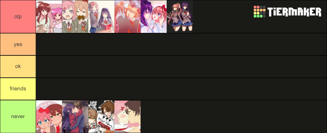 ddlc ship ( doki doki literature club ) Tier List (Community Rankings ...