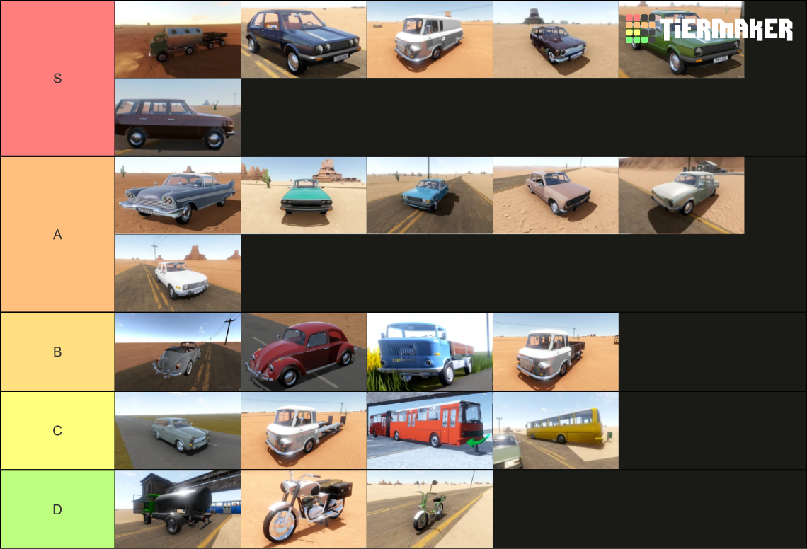 The Long Drive vehicles Tier List (Community Rankings) - TierMaker
