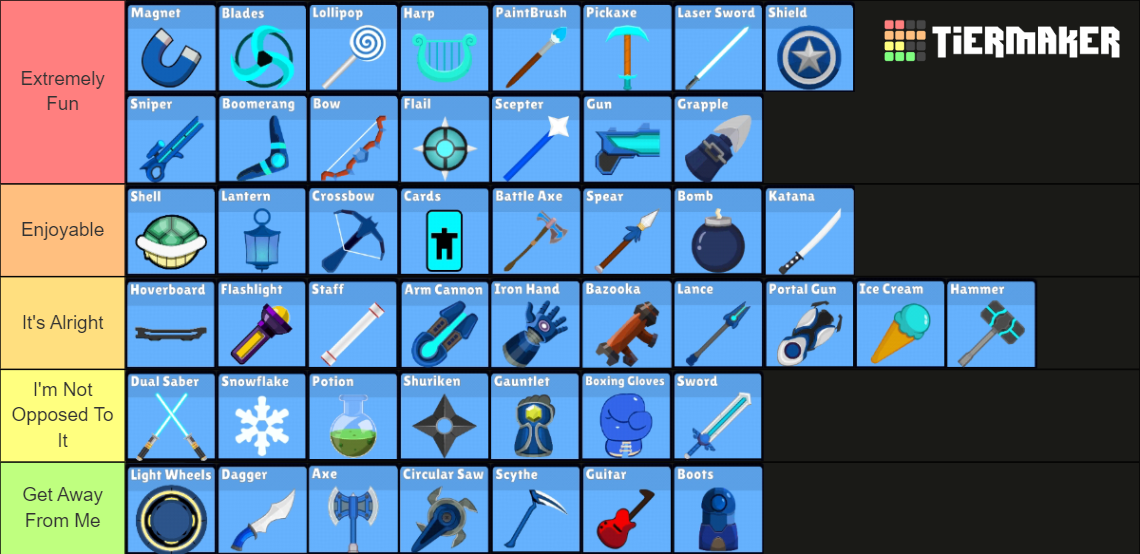 Supreme Duelist Stickman Weapons TierList v3.2.5 Tier List (Community ...