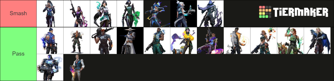 Valorant Smash Or Pass Tier List Community Rankings Tiermaker