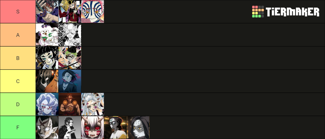 Twelve Kizuki Demon Moons (Demon Slayer KnY) Tier List (Community Rankings) - TierMaker