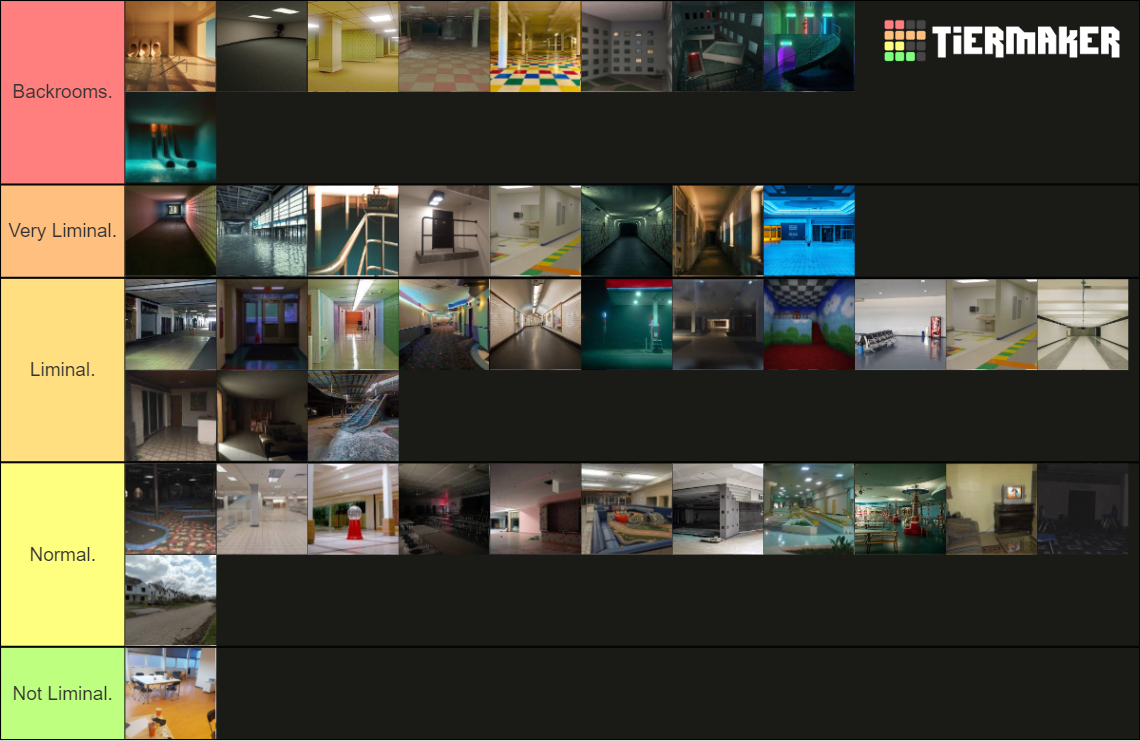 Liminal Spaces. Tier List (Community Rankings) - TierMaker Liminal Spaces. Tier List (Community Rankings) - TierMaker