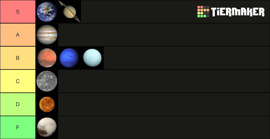 Planets Tier List (Community Rankings) - TierMaker