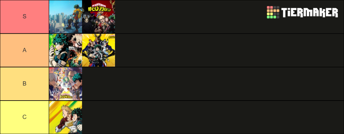 My Hero Academia All Seasons Ranked Tier List (Community Rankings) - TierMaker