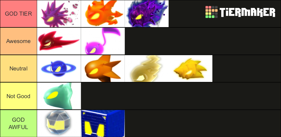 Wisp True Forms From Sonic Tier List (Community Rankings) - TierMaker