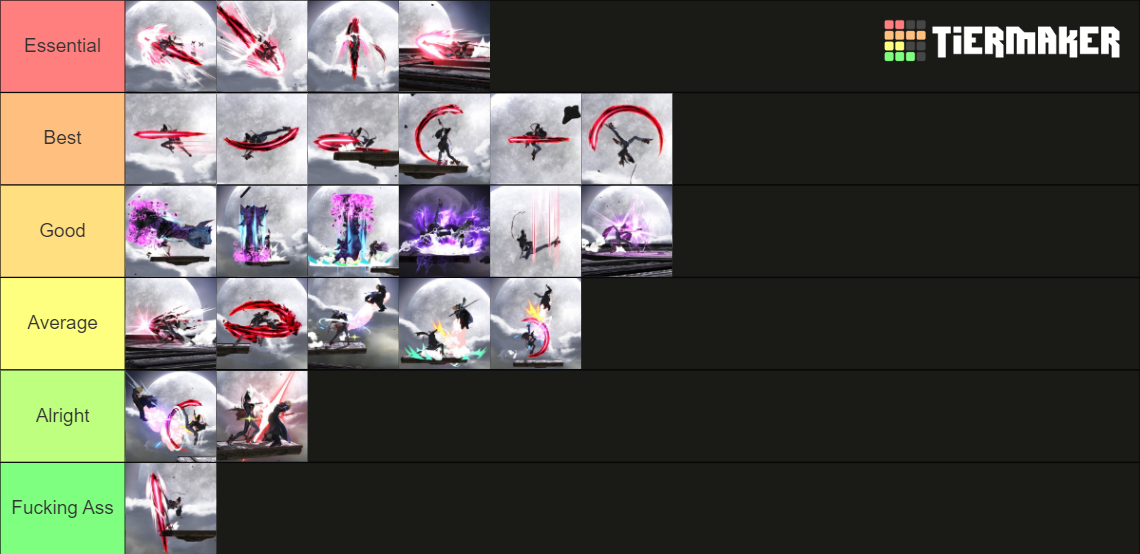 SSBU Bayonetta Moveset Tier List (Community Rankings) - TierMaker