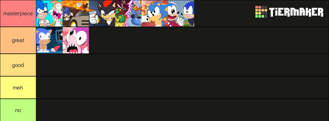 mashed sonic cartoons Tier List (Community Rankings) - TierMaker
