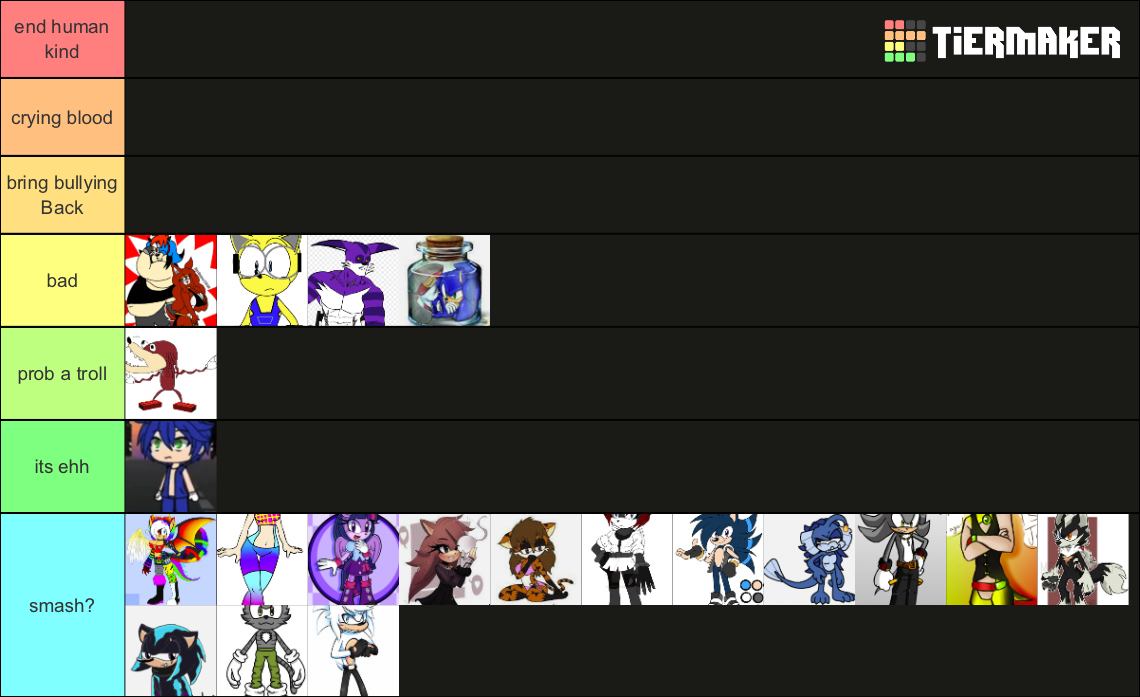 Sonic Oc Tier List (Community Rankings) - TierMaker