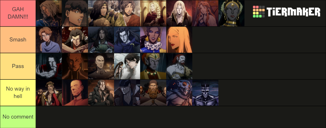 Netflix Castlevania smash or pass Tier List (Community Rankings ...