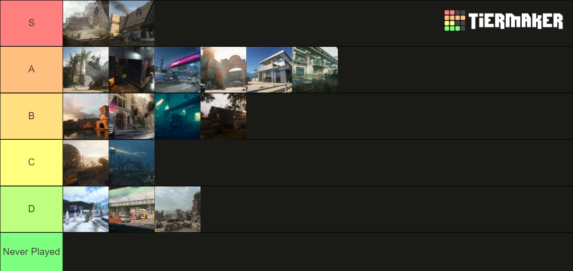 COD MW2 2022 MP Maps (beginning of Season 3) Tier List (Community ...