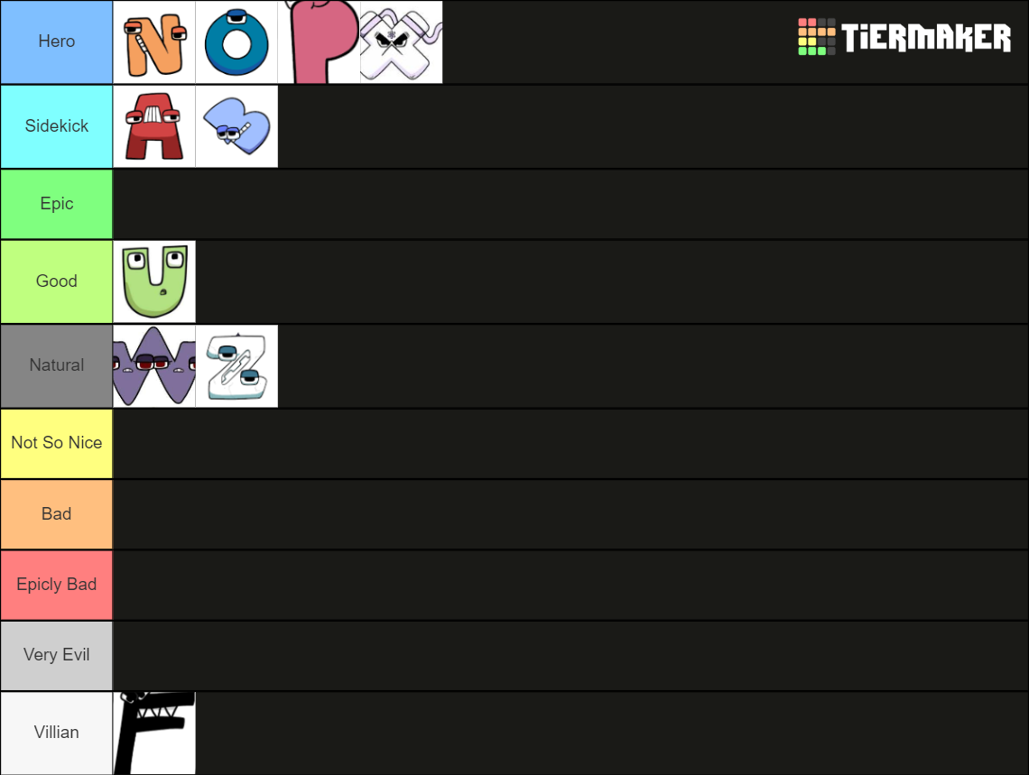 Alphabet Lore Tier List Community Rankings Tiermaker