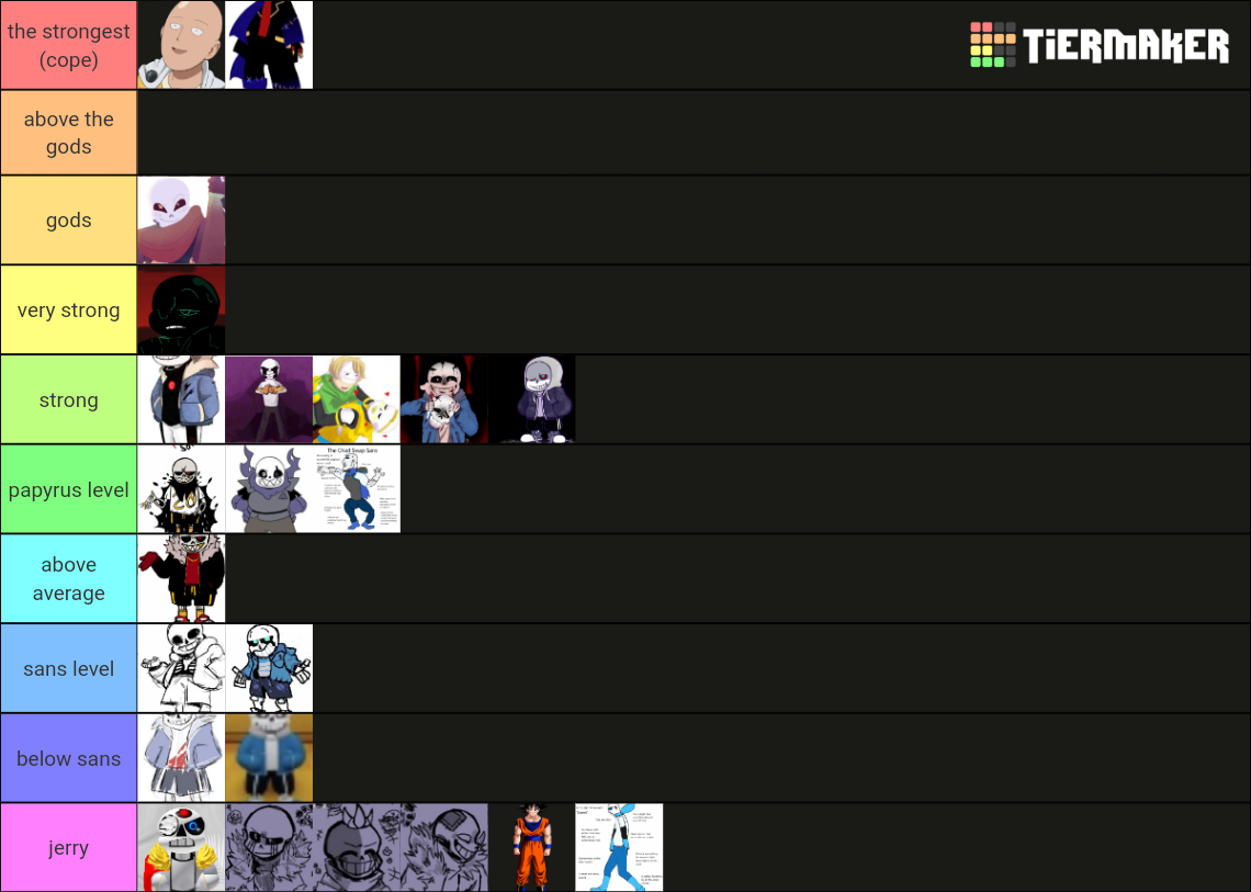 undertale sans au but canon Tier List (Community Rankings) - TierMaker