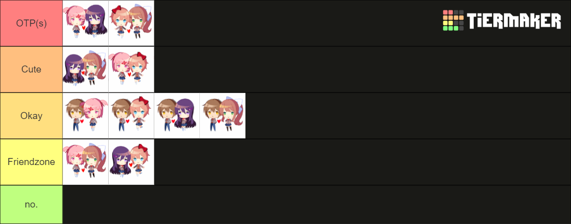 Doki Doki Literature Club Ships Tier List (Community Rankings) - TierMaker