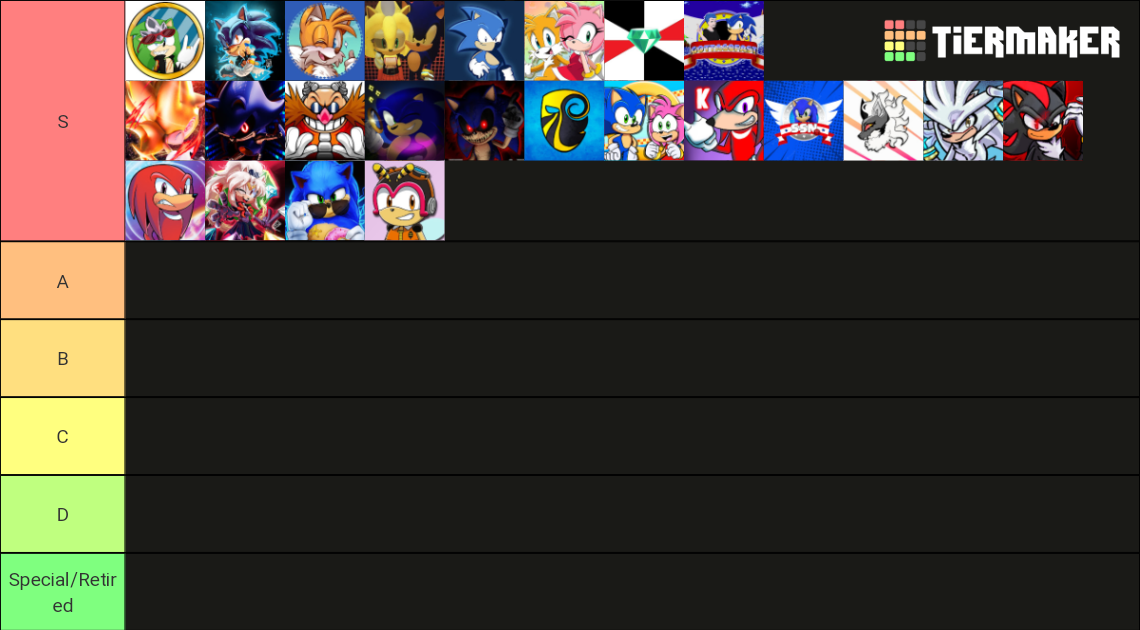 SonicCharacterChannel Tier List (Community Rankings) - TierMaker