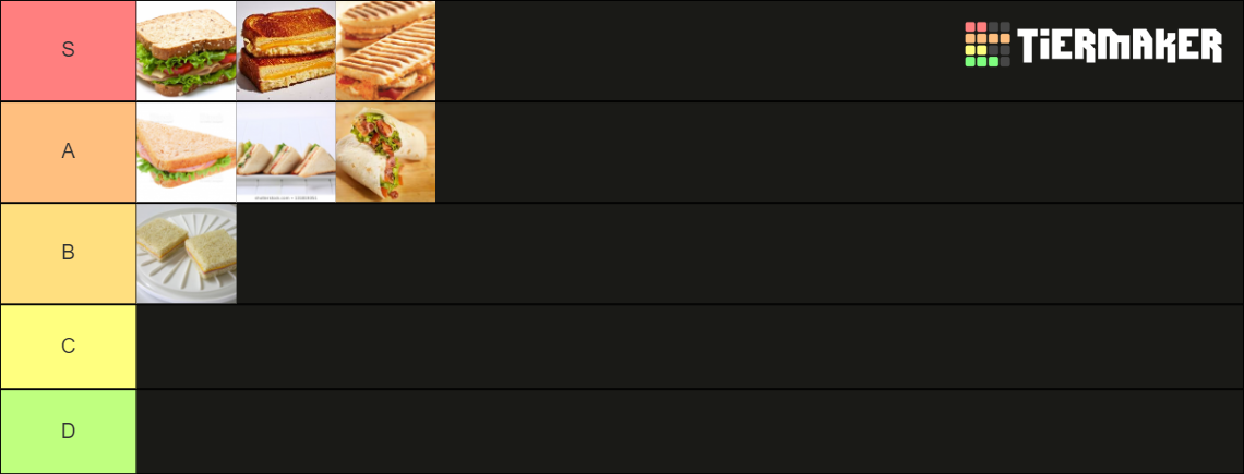 Sandwich Types Tier List (Community Rankings) - TierMaker
