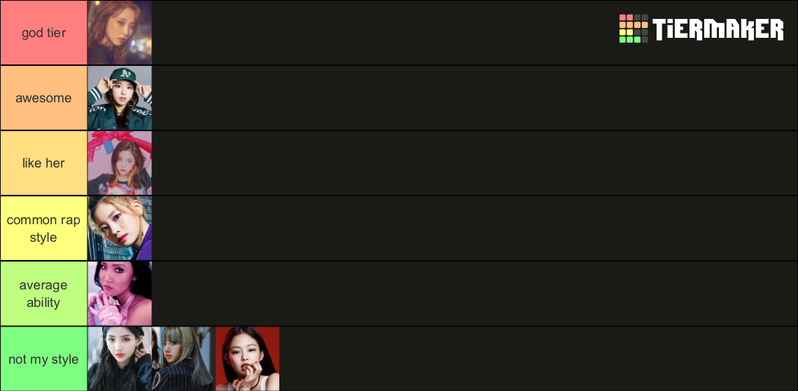 kpop female rappers Tier List (Community Rankings) - TierMaker
