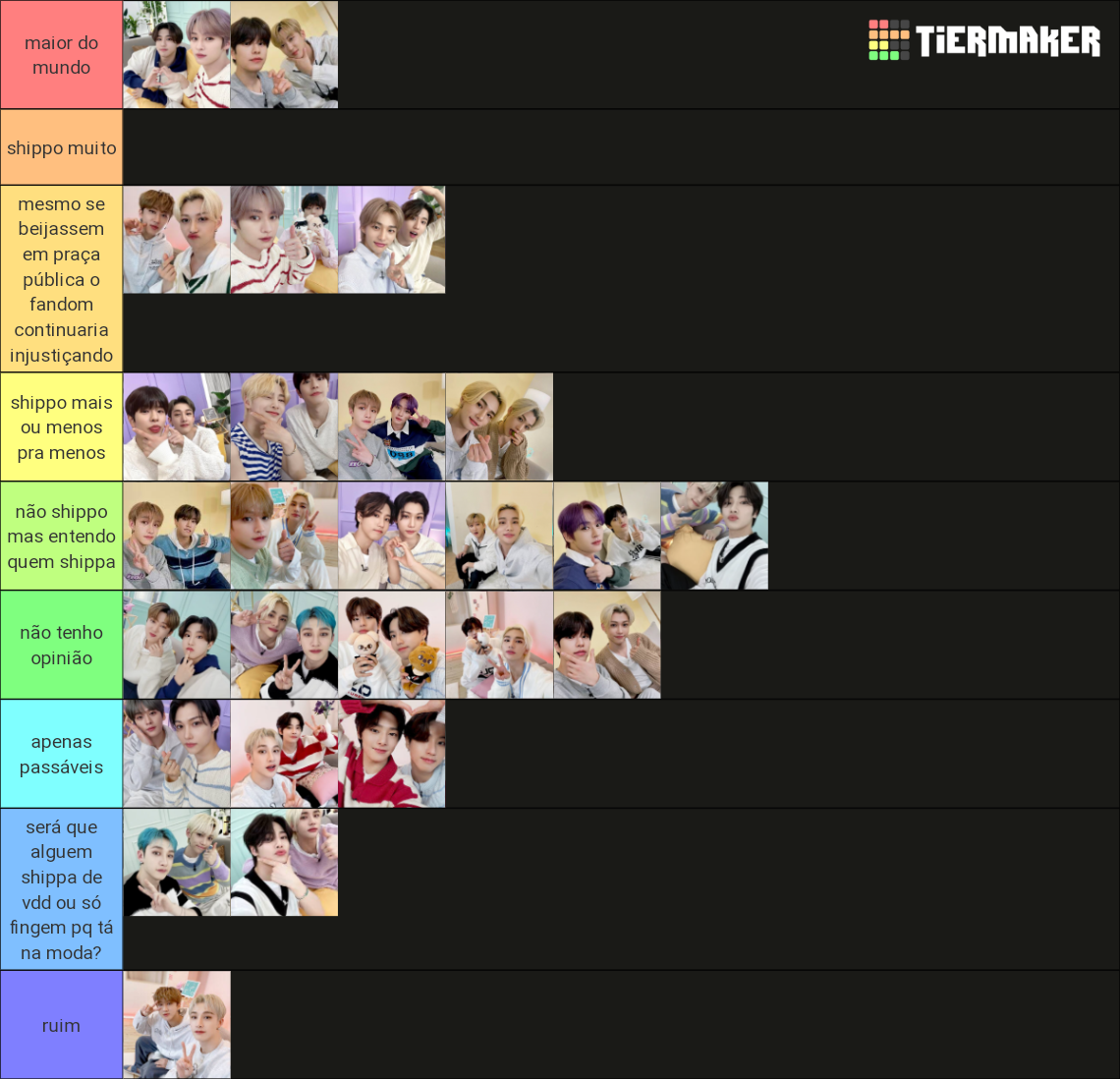 skz ships Tier List (Community Rankings) - TierMaker
