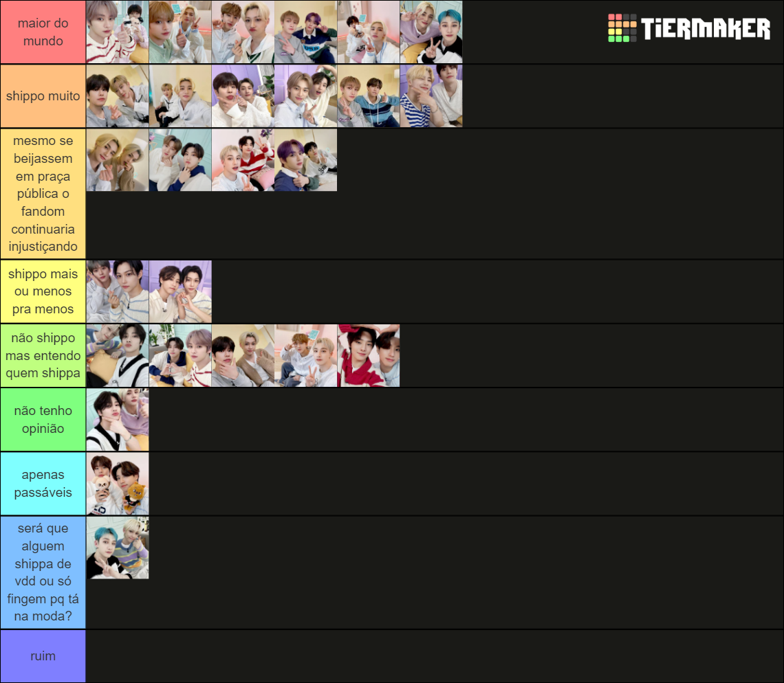 skz ships Tier List (Community Rankings) - TierMaker
