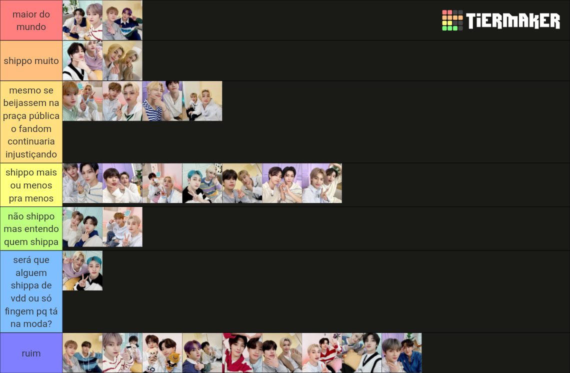 skz ships Tier List (Community Rankings) - TierMaker