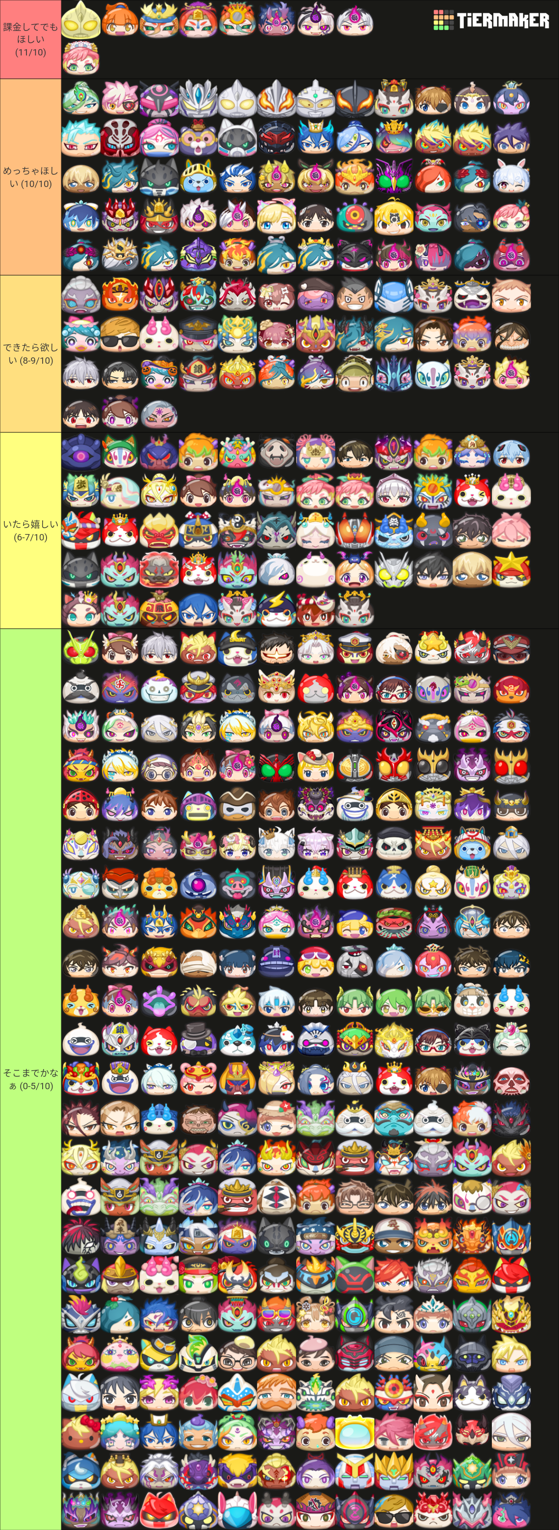 Yo-kai Watch Puni Puni/妖怪ウォッチぷにぷに Tier List (Community Rankings ...