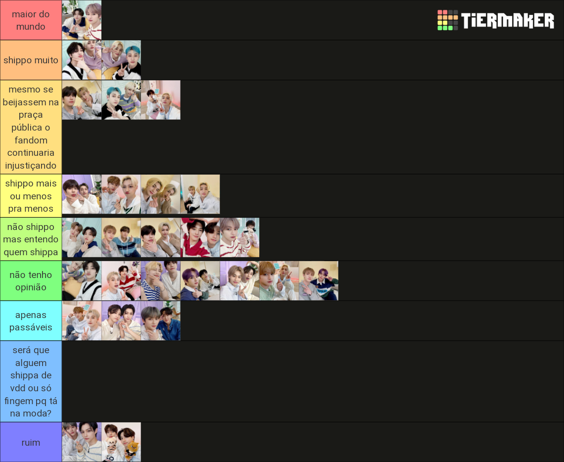 skz ships Tier List (Community Rankings) - TierMaker