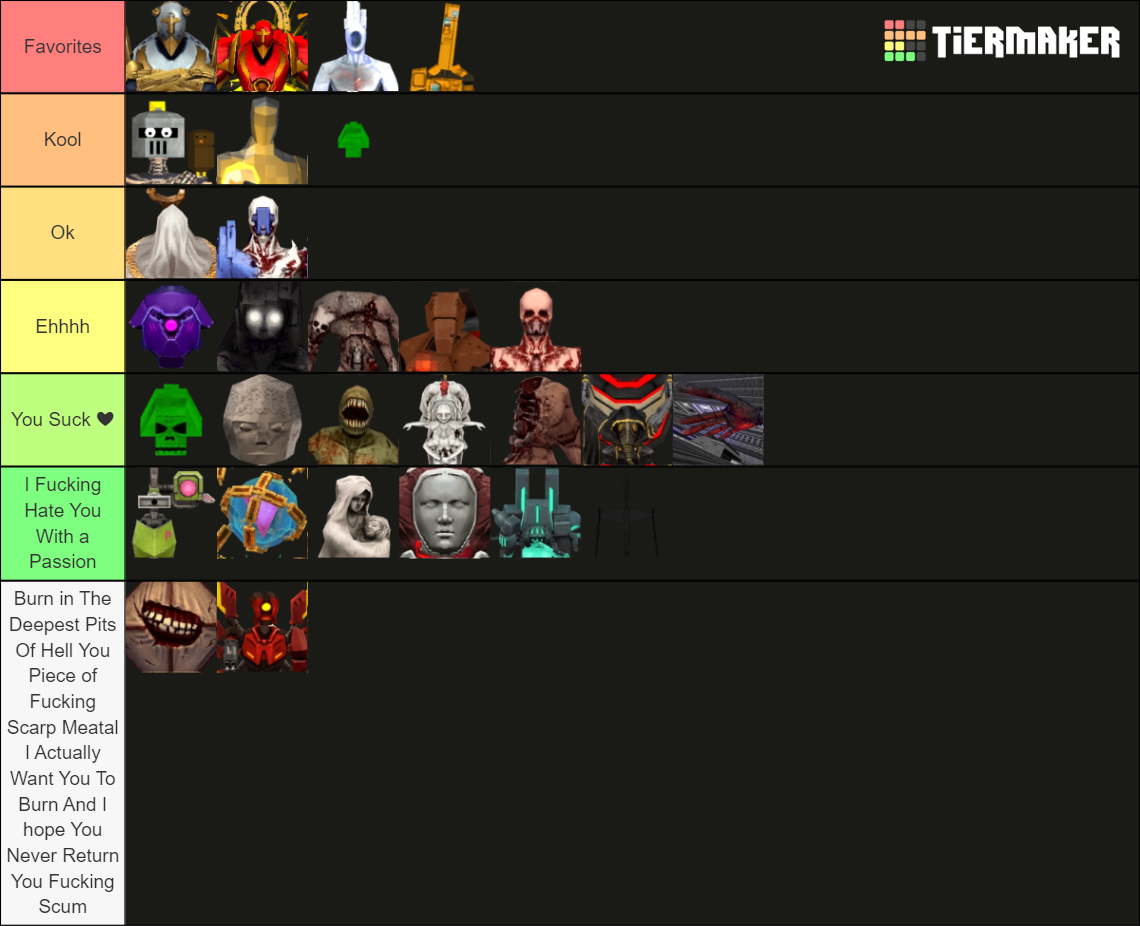 Every ULTRAKILL Enemy Tier List (Community Rankings) - TierMaker