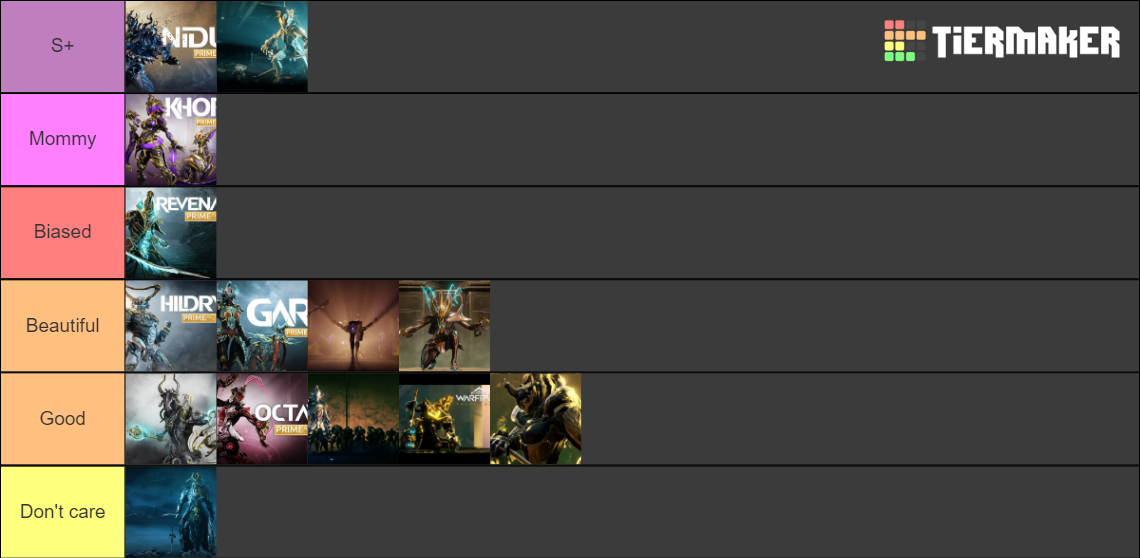 Warframe prime trailers Tier List (Community Rankings) - TierMaker