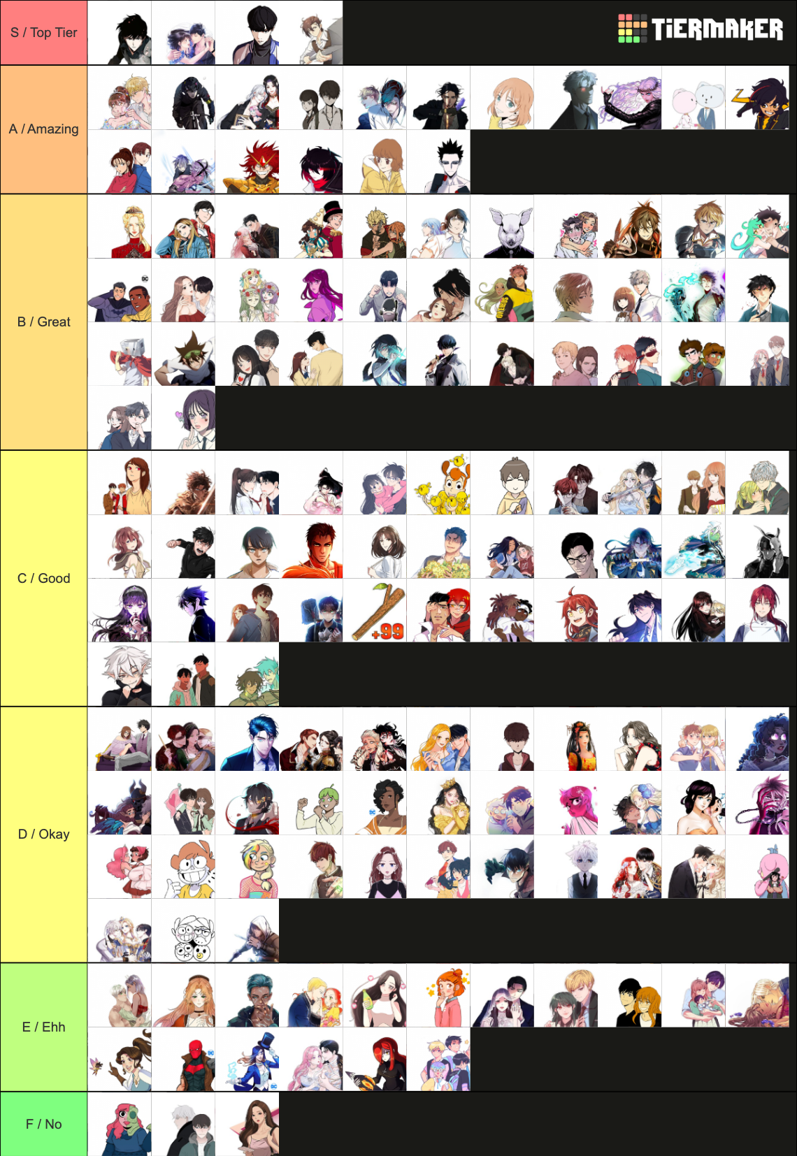 WEBTOON Ambassador List Tier List (Community Rankings) - TierMaker