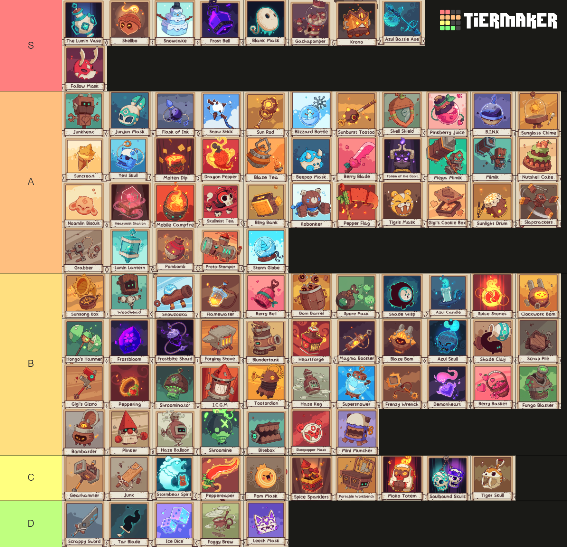 Wildfrost all cards Tier List (Community Rankings) - TierMaker
