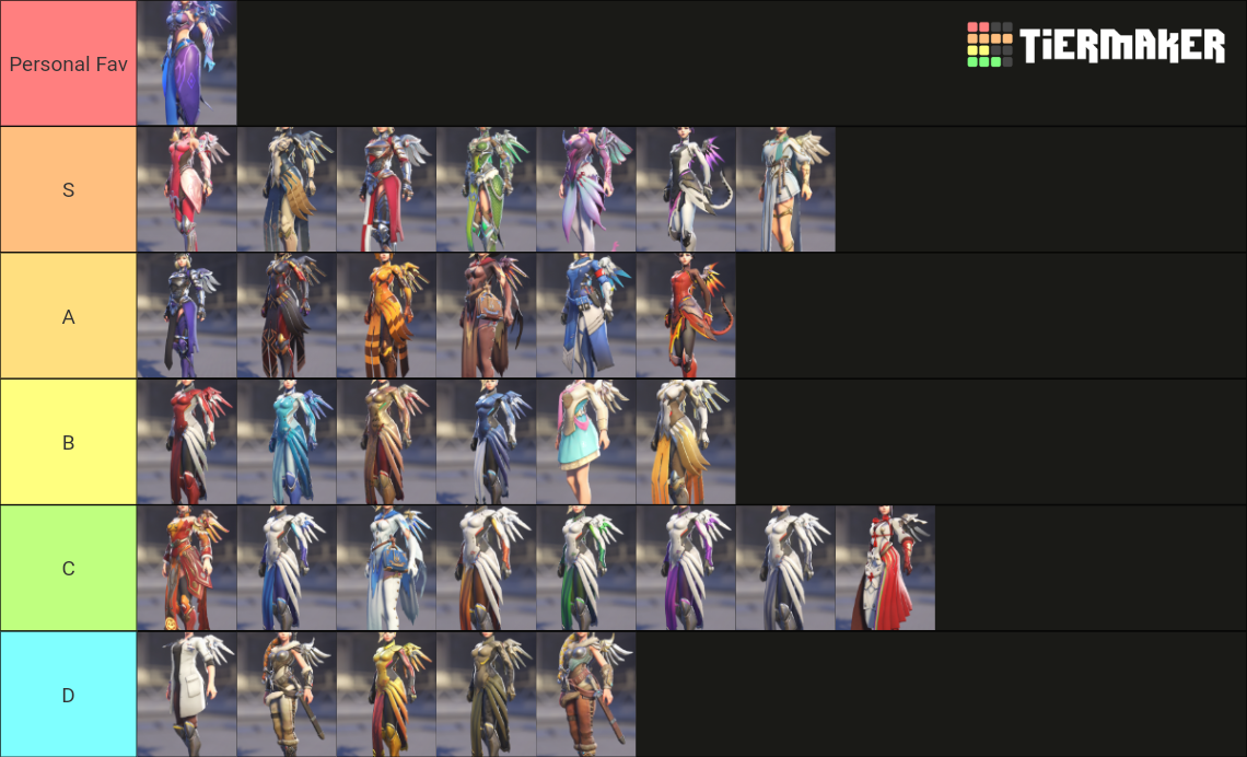 Overwatch 2 Hero Skins: Mercy (as of 4/23, season 4) Tier List ...