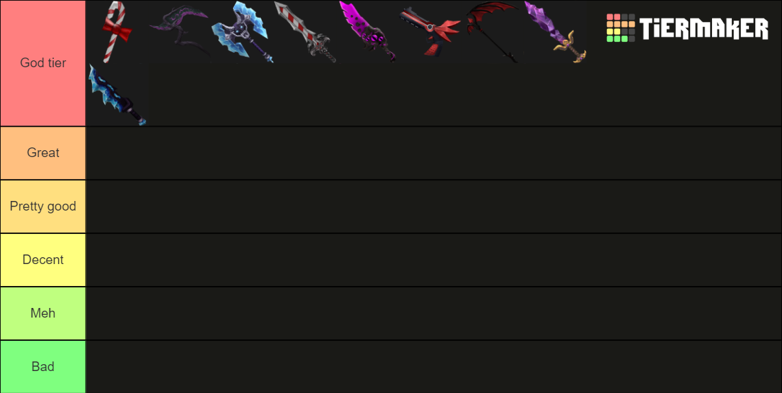 All mm2 godlys, ancients and uniques up to April 2022 Tier List ...
