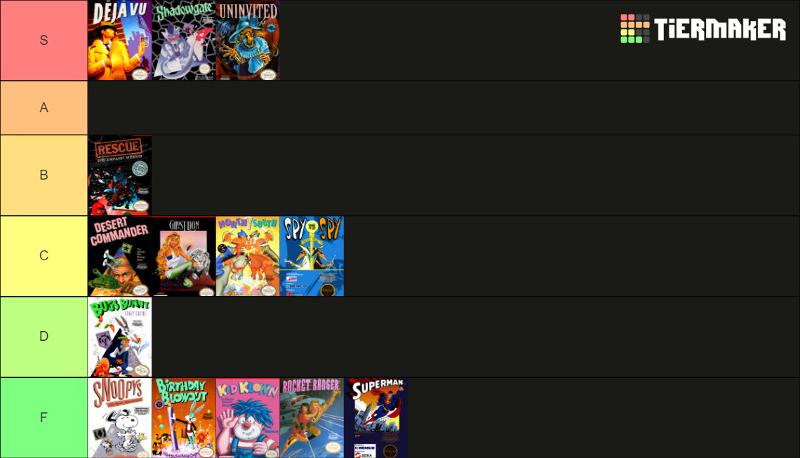 Kemco NES Games Tier List (Community Rankings) - TierMaker