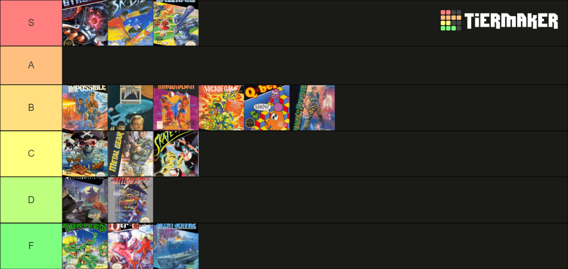 Ultra Games (NES) Tier List (Community Rankings) - TierMaker