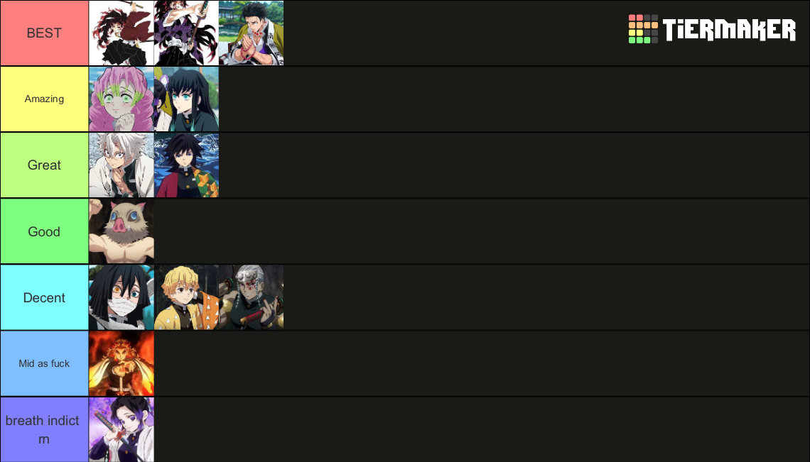 Demonfall Breathings update 4.0 Tier List (Community Rankings) - TierMaker