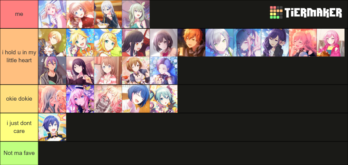 project sekai characters Tier List (Community Rankings) - TierMaker