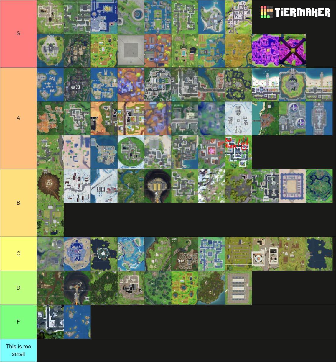 Every Fortnite POIs Tier List (Community Rankings) - TierMaker